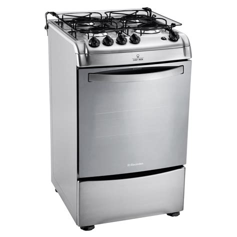 Fogão Electrolux 4 Bocas Chef Inox 52SPX Trempes Individuais Inox