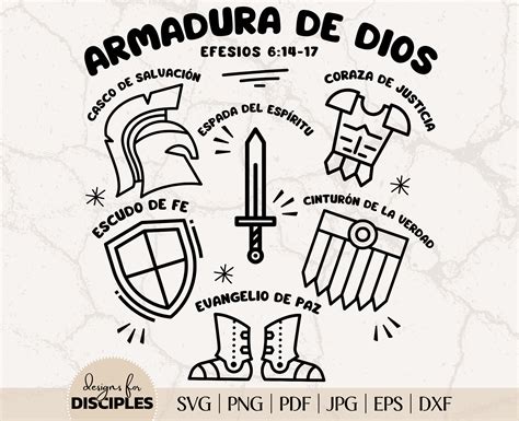 Armadura De Dios SVG Versículo Bíblico SVG Versículo Bíblico Para Niños