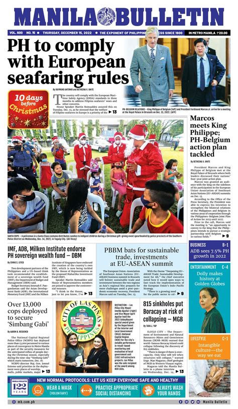 Get Digital Access To Manila Bulletin December 15 2022 Issue