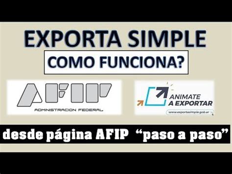 Exporta Simple Te Explicamos Que Desde P Gina Afip Paso A Paso Youtube
