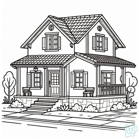 Casas Para Colorear Colorear En L Nea Pdf Imprimir