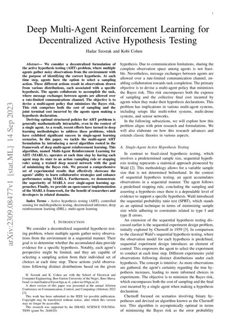 deep multi agent reinforcement learning for decentralized active hypothesis testing deepai