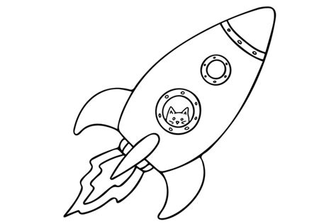Coloriage fusée à imprimer en PDF Dessin de fusée à colorier gratuit