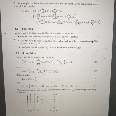 3 taylor series for functions of two variables for a