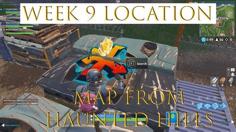 SEARCH TREASURE MAP FOUND IN HAUNTED HILLS WEEK 9 BATTLE STAR LOCATION