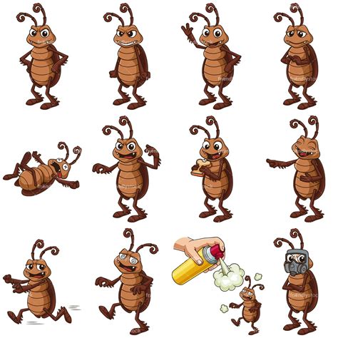 Front View Cockroach Cartoon Vector Clipart Friendlystock The Best