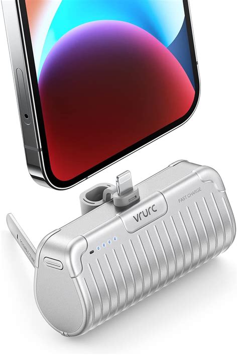 Mini Power Bank For IPhone VRURC Slim Portable Charger 5000mAh PD 20W