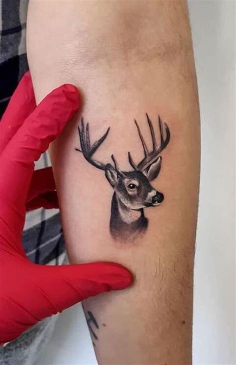 Top 15 Cool Deer Tattoo Designs PetPress Buck Tattoo Deer Head