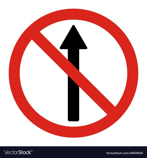 No Entry Traffic Sign Direct Royalty Free Vector Image