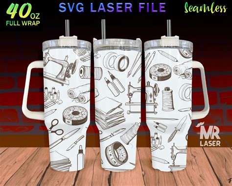 Crafting Laser Engraved Full Wrap Design For 40 Oz Tumbler Craft SVG