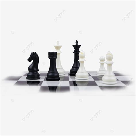 Black And White Chess Board With Chess Pieces Checkerboard Game