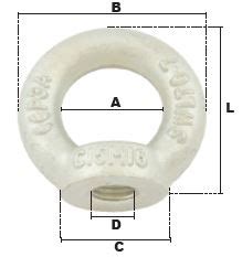 ANNEAU DE LEVAGE FEMELLE DIN 582 M10 ZING ACCES