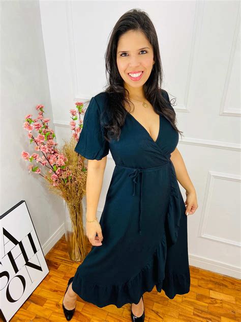 Vestido Transpassado Manga V566T OUT BOX