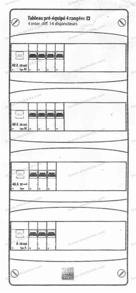 Schema Tableau Electrique 4 Rangees Vierge Maison Travaux