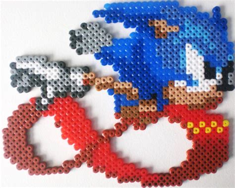 Sonic Sega Bead Sprite Nintendo Game Perler Art Nerdy Perler Beads Pearler Beads Fuse Beads