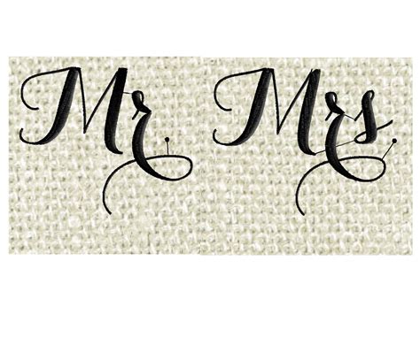 Wedding Mr And Mrs Design EMBROIDERY