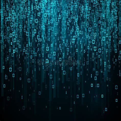 stream of binary code abstract digital binary matrix number technology futuristic concept