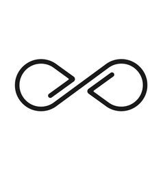 Infinity Or Infinite Loop Line Icon Royalty Free Vector