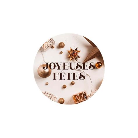 Etiquettes rondes message joyeuses fêtes noël fleuriste