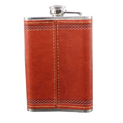 Flasque Whisky En Cuir Avec Entonnoir