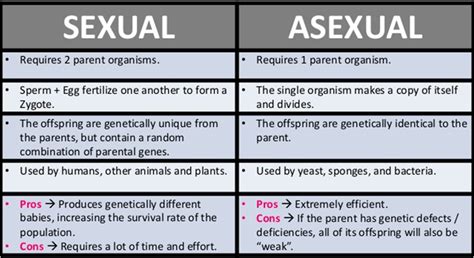 Asexual Vs Sexual Reproduction Venn Diagram Asexual And Sexu