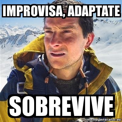 Meme Bear Grylls Improvisa Adaptate Sobrevive 28021782