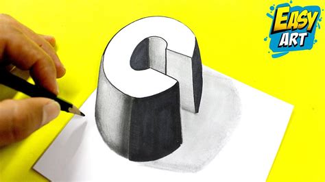 Como Dibujar La LETRA C En 3D Como Dibujar En 3D Como Hacer Letras