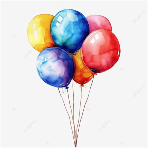 Watercolor Balloon Clip Art Balloon Carnival Circus PNG Transparent