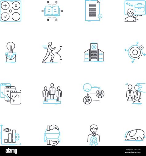 Agile Methodology Linear Icons Set Scrum Sprint Agile Kanban Lean