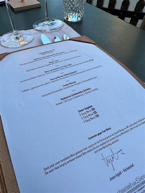 Speisekarte von Restaurant Löwen Berken