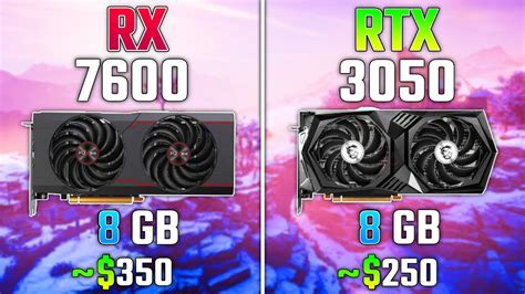 AMD RX 7600 Vs RTX 3050 Test In 7 Games YouTube