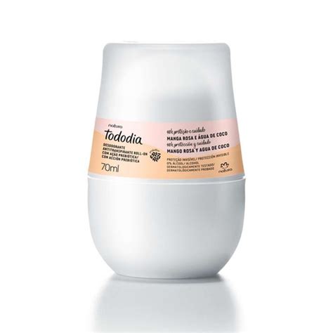 Natura Manga Rosa E Agua De Coco Desodorante Roll On 3 Ou 6 Ou 12