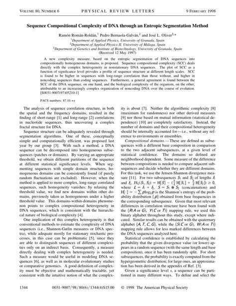 pdf sequence compositional complexity of dna through an entropic segmentation method