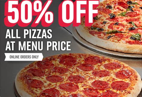 Dominos Pizza Canada Special Offer Save 50 Off All Pizzas When You