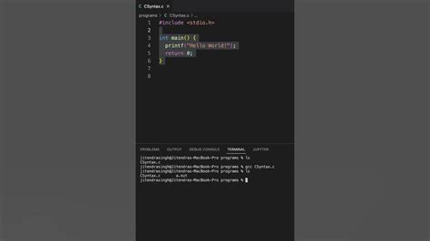 how to compile and run c program using terminal c programming assignment help youtube