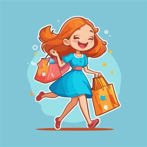 Vector De Dibujos Animados De Compras Vector Premium