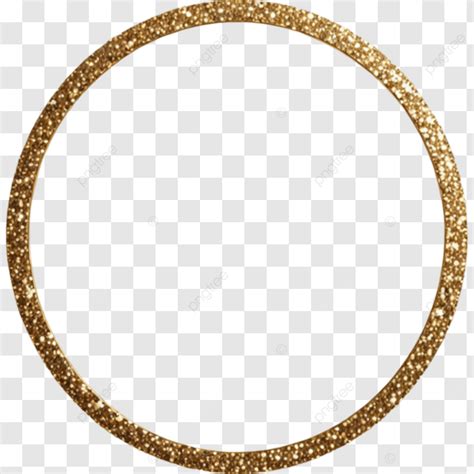 Borde De Marco De Círculo De Brillo Dorado PNG dibujos Diseños De