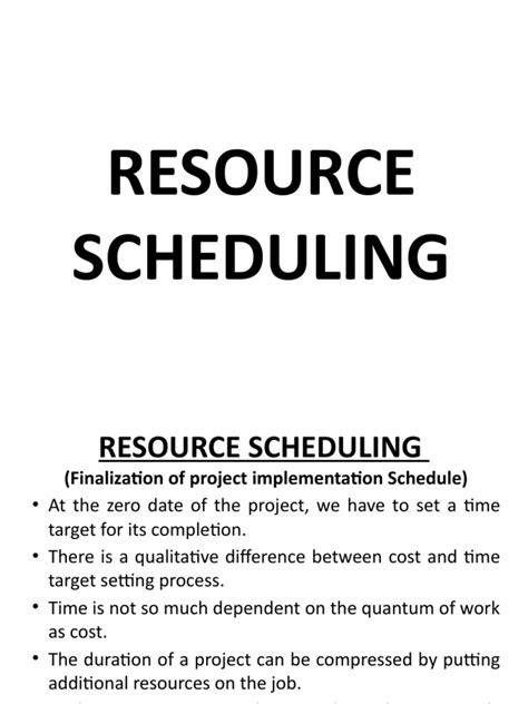 resource scheduling pdf computing business