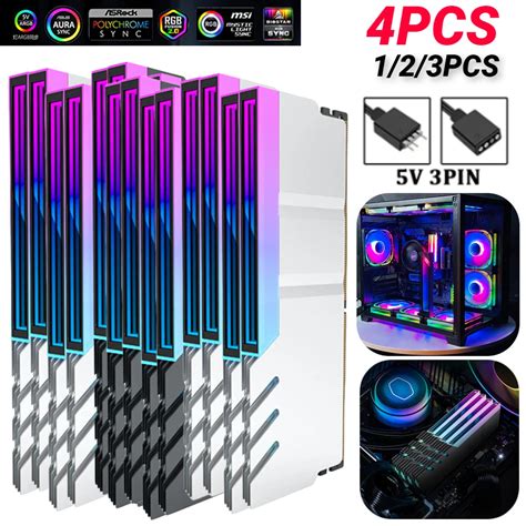 Pc Ram Heatsink Radiator V Pin Argb Aura Sync Heat Sink Cooler For