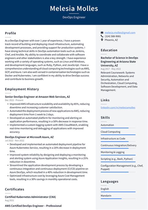 Apple Devops Engineer Resume Examples Resumecat