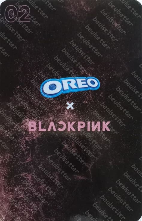 Jennie Blackpink X Oreo Photocard Backside In Blackpink