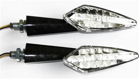 Części motocyklowe Motrix Migacze Kierunkowskazy Ciemny Carbon Led E11