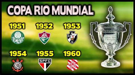 Quantas edições da COPA RIO foram disputadas É Mundial Entenda YouTube