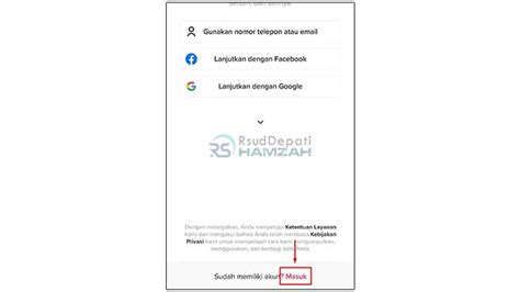 Cara Masuk Akun Tiktok Dengan Nama Pengguna Rsuddepatihamzah