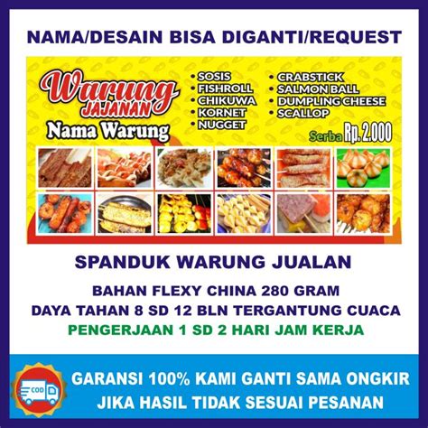 Spanduk Warung Jualan Spanduk Jualan Spanduk Custom Spanduk