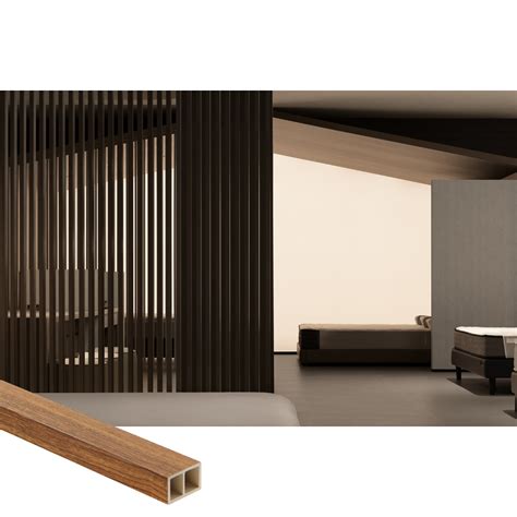 Wooden Grain Timber Tube For Partition Wall Decoration Room Divider