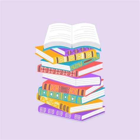 Free Vector Hand Drawn Stack Of Books Illustration
