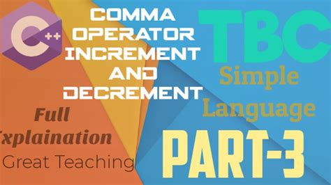 Comma Operator Increment And Decrement C Class 11 12 Binary