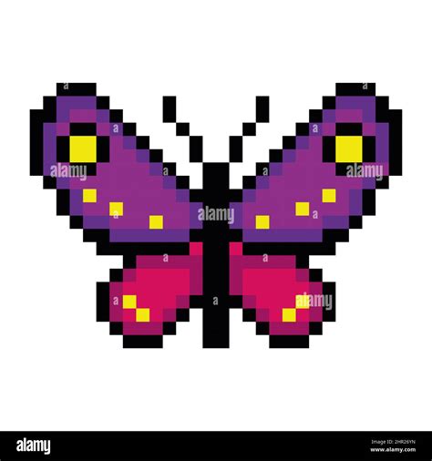Butterfly Pixel Art Illustration Butterfly Image Or Clip Art Stock