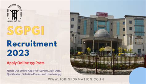 SGPGI Recruitment 2023 Notice Out Online Apply For 155 Posts Age